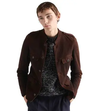 Prada Suede Jacket - Brown