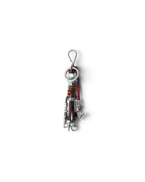 Prada Robot Metal Key Ring Charm - Red