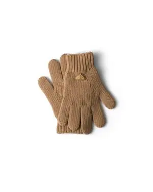 Prada Wool Gloves - Brown