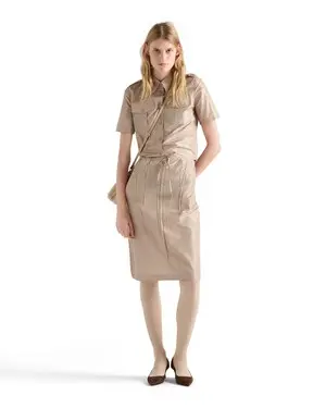 Prada Short-sleeved Taffeta Shirt - Neutral