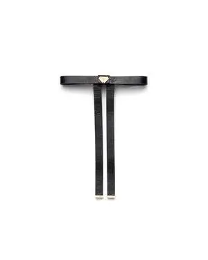 Prada Leather Barrette - Black