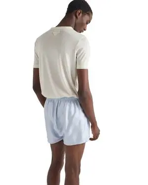 Prada Silk Boxer Shorts - Light Blue