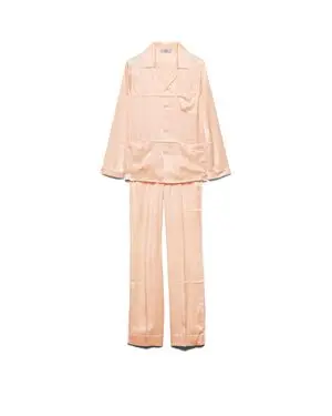 Prada Vintage-look Satin Pajamas - Pink