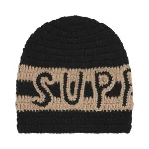 Supreme Crochet Logo Beanie - Black