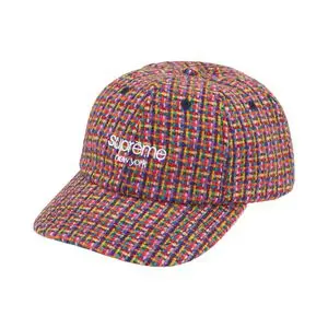 Supreme Harris Tweed 6-panel Hat - Red