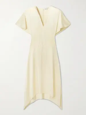 Stella McCartney Paneled Hammered-satin Midi Dress