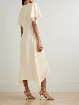 Stella McCartney Paneled Hammered-satin Midi Dress