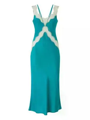 Pinko Lace-detail Sleeveless Dress - Blue