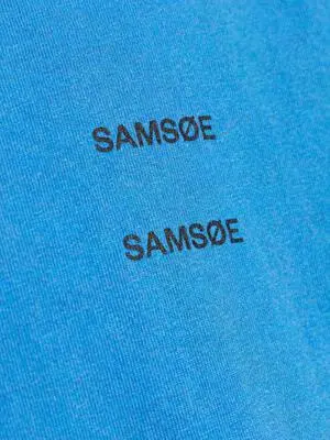 SAMSOE SAMSOE Logo-print T-shirt - Blue