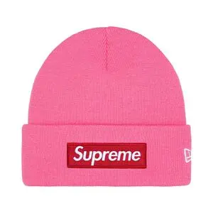 Supreme New Era Box Logo Beanie - Pink