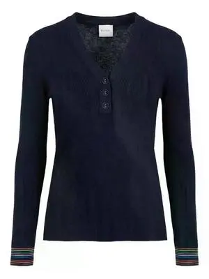 Paul Smith Ribbed Button Top