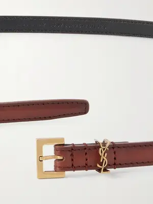 Saint Laurent Cassandre Leather Belt