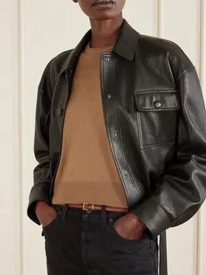 Saint Laurent Cassandre Leather Belt