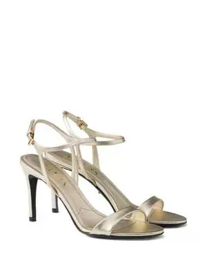 Prada Metallic Leather Sandals