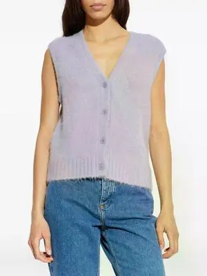 SAMSOE SAMSOE Buttoned V-neck Knitted Vest