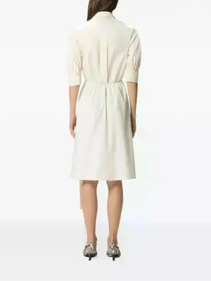 Pinko Collared Dress With Ring Detail - Neutrals