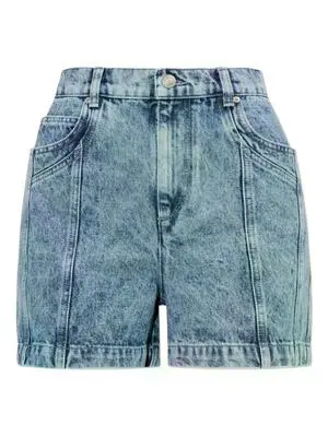 MARANT ETOILE Acid-wash Denim Shorts - Blue