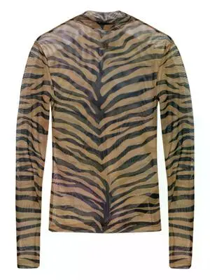 Amiri Zebra-print Top - Neutrals