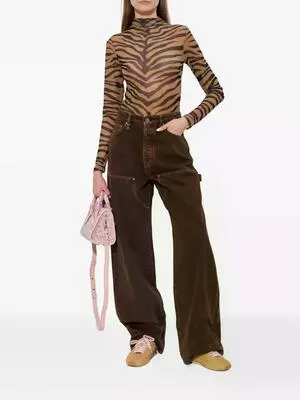Amiri Zebra-print Top - Neutrals