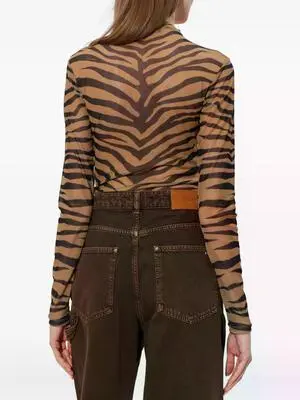 Amiri Zebra-print Top - Neutrals