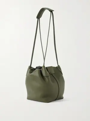 Loro Piana Bale Softy Leather Bucket Bag - Green