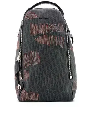 Dior Stitched Coated Canvas Sling Backpack