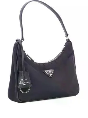 Prada Re-edition 2000 Tessuto Mini Hobo Bag - Black