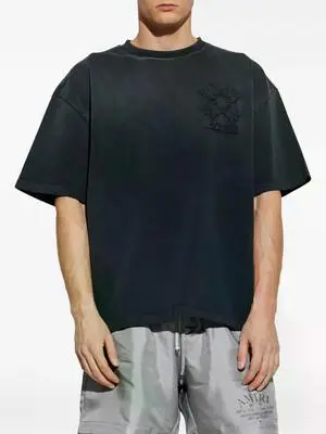 Amiri Logo-embroidered Short-sleeve T-shirt - Black