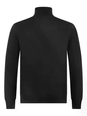 FRANZESE COLLECTION Ribbed Turtleneck Sweater - Black