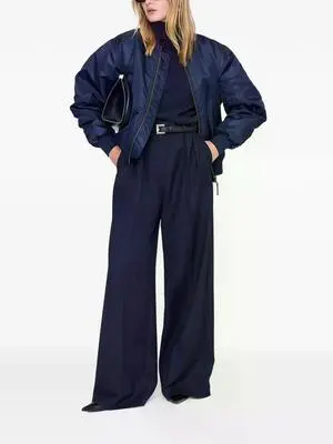 ANINE BING Leon Zip-fastening Bomber Jacket - Blue