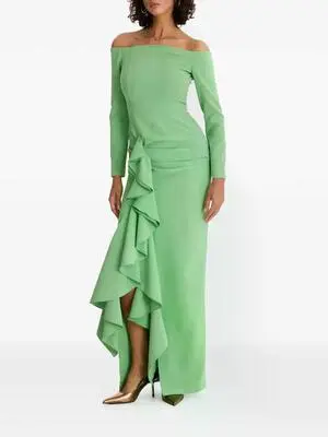 MOOS STUDIO Ruffled Off-shoulder Dress