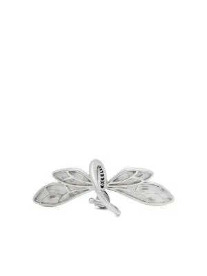 JEWELS AFICIONADO 18k White Gold Diamond And Sapphire Dragonfly Ring