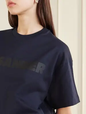 JIL SANDER Printed Cotton-jersey T-shirt