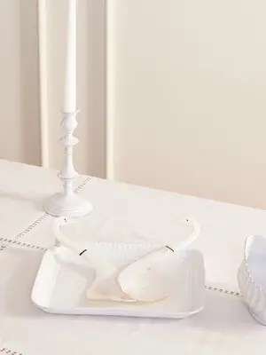 GOHAR WORLD Swan Mother-of-pearl Serving Spoons