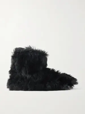 CHRISTEN Shearling Ankle Boots - Black