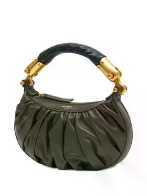 Balmain Mini Ebene Tote Bag - Green
