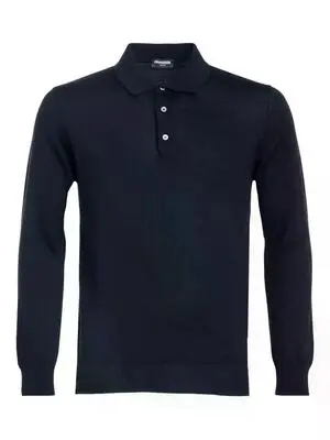 FRANZESE COLLECTION Three-button Ribbed Polo Shirt - Blue