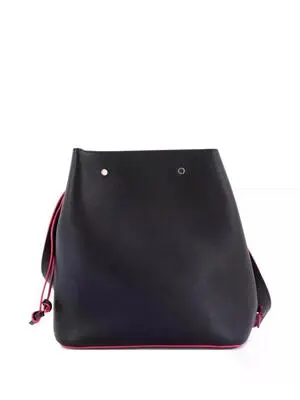 LOUIS VUITTON Lockme Leather Bucket Bag - Black