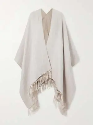 Brunello Cucinelli Fringed Linen-blend Scarf Neutral