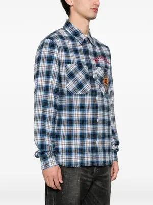 ICECREAM Checked Cotton Shirt - Blue