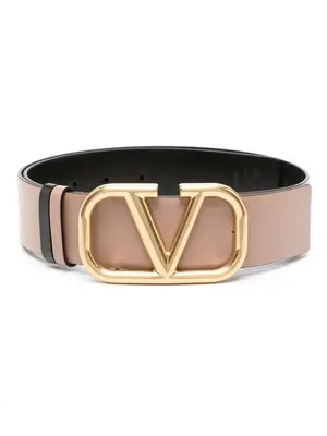 VALENTINO Leather Reversible VLogo Belt