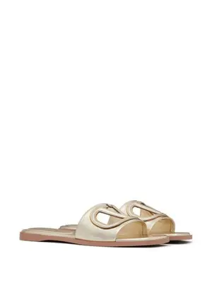 Valentino Garavani Vlogo Flat Sandals - Silver