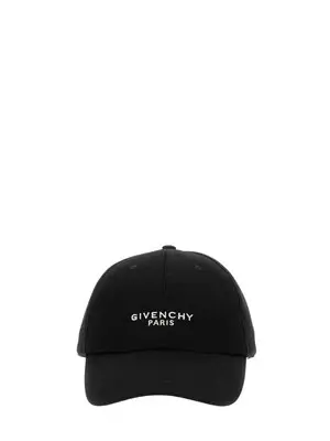 Givenchy Logo Cotton Baseball Cap - Black