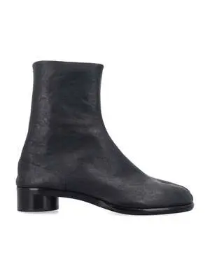 MAISON MARGIELA Leather Tabi Ankle Boots - Black