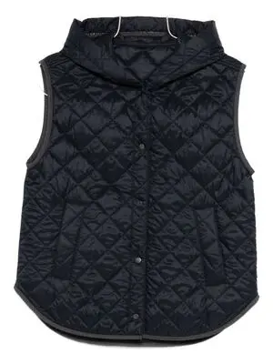 Brunello Cucinelli Quilted Nylon Down Vest - Blue