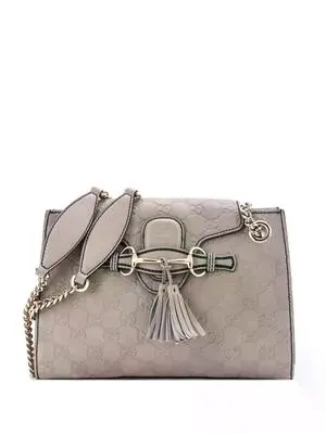 Gucci Emily Chain Flap Shoulder Bag - Grey
