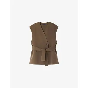 Soeur Evasion Sleeveless Wool-blend Jacket
