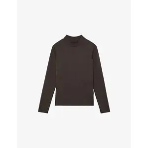 REISS Funnel-neck Jersey Top