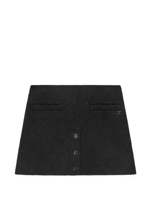 COURREGES Buttoned Mini Skirt - Black