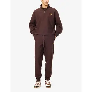 Carhartt Work In Progress American Script Tapered-leg Cotton-blend Jogging Bottoms - Palisander